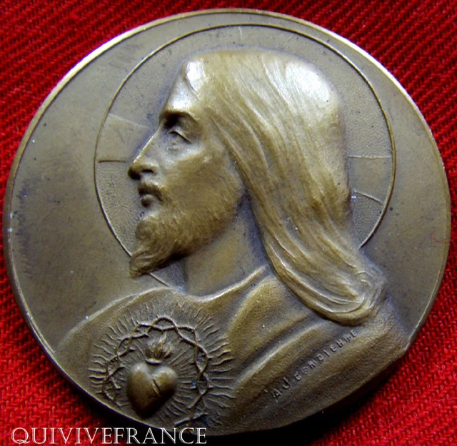 MED2718 - MEDAL Sacred Heart Of Jesus Town de Rome By A J.Corbierre £40 ...