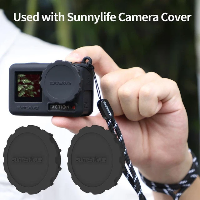 2-PIECE SUNNYLIFE FOR OSMO ACTION4/3 Silicone Lens Strap Cover Drop ...