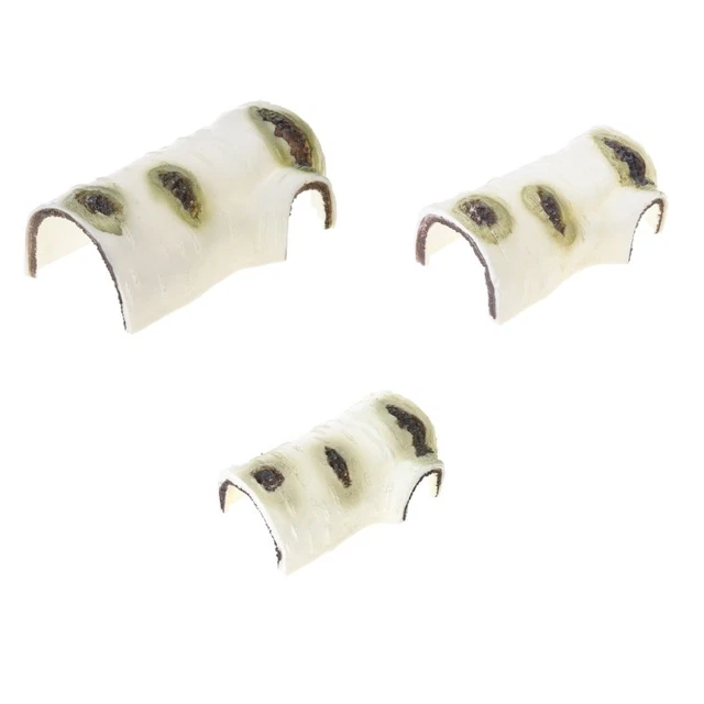 HIDEOUT RESIN CAVES Safe Secure Artificial Birch Log for Tortoise $20. ...