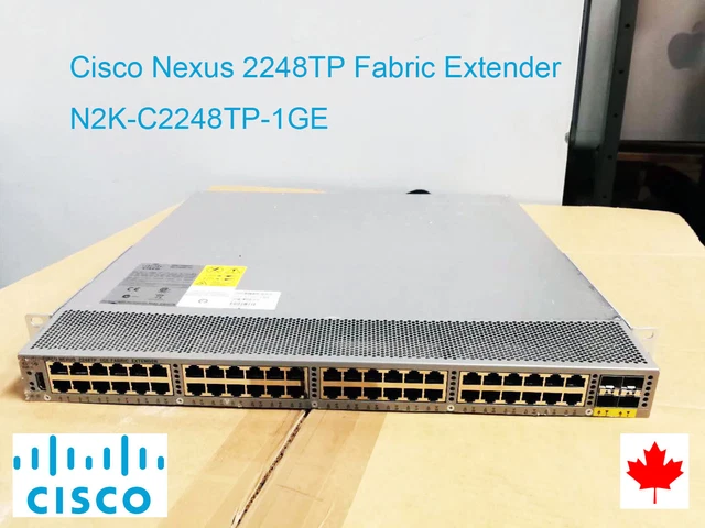 CISCO NEXUS 2248TP Fabric Extender N2K-C2248TP-1GE 10GE SFP+ uplink w ...