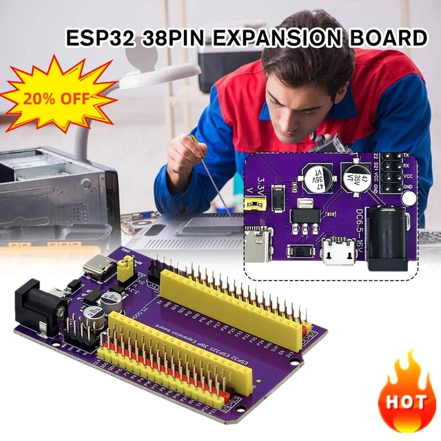 ESP32 BREAKOUT BOARD Expansion Board for ESP32 38pin Module Terminal ...