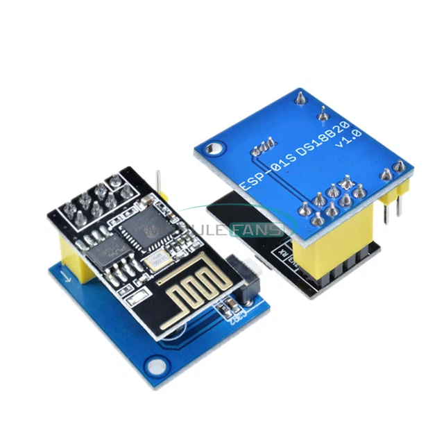 ESP8266 ESP-01S SERIAL Wireless WIFI DS18B20 Temperature Sensor Adapter ...