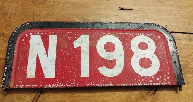 PANNEAU PLAQUE EMAILLEE ou peinte ancienne route nationale N 198 corse ...