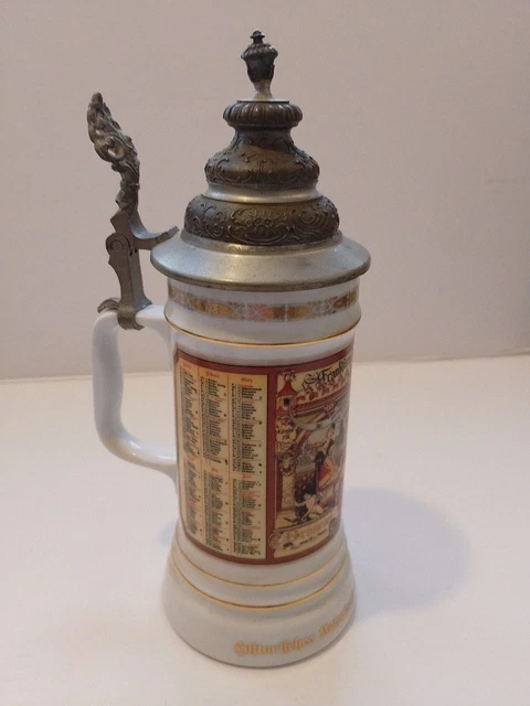 VINTAGE GERMAN BEER Stein Pewter Lid Rastal Greenzhausen £11.47 ...