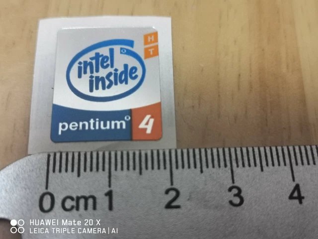 INTEL PENTIUM 4 HT sticker logo 19mmx24mm NEW $3.65 - PicClick
