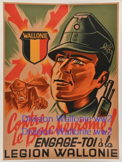 PHOTO LÉGION WALLONIE Belgique Ardennes Degrelle Rexisme All Wh Heer ...
