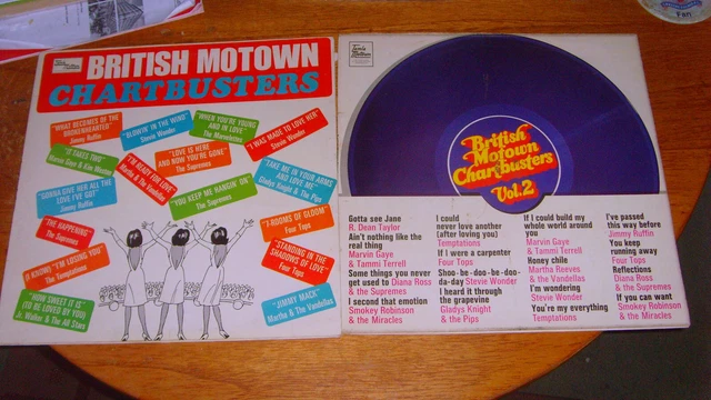 BRITISH MOTOWN CHARTBUSTERS and Volume Two 1966/7 Tamla Motown LP £37. ...
