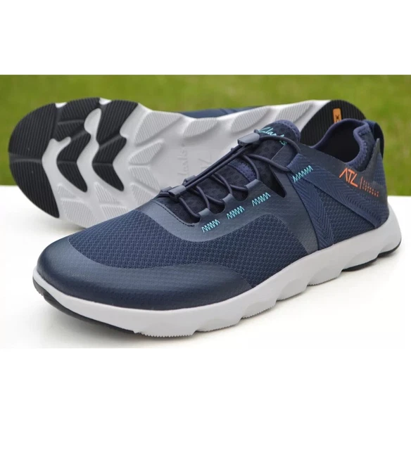 CLARKS MENS SHOES Trainers ATL COAST ROCK Navy UK 7.5 G EU 41.5 RRP £80 ...