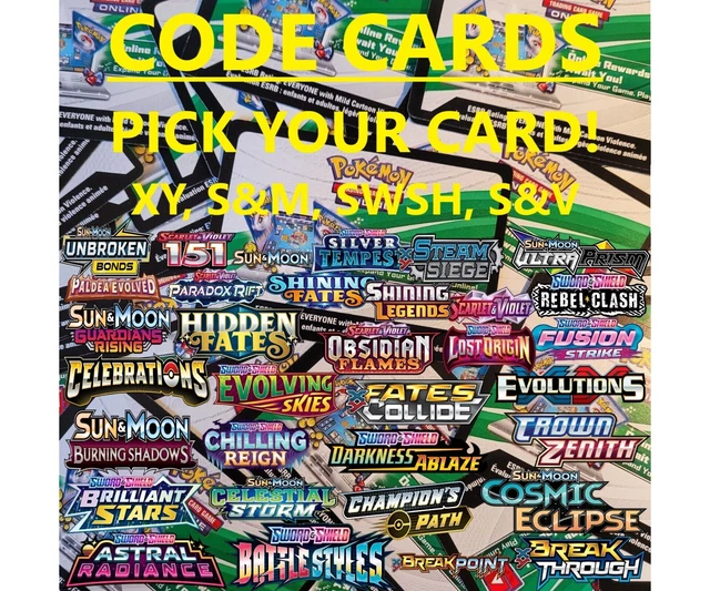 POKEMON TCG LIVE Code Cards You Pick XY S&M SWSH S&V *Fast Message ...