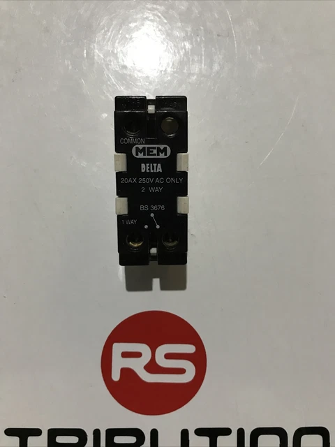 MEM DELTA 20AX 250v Ac Only 2 Way Grid Switch £4.99 - PicClick UK