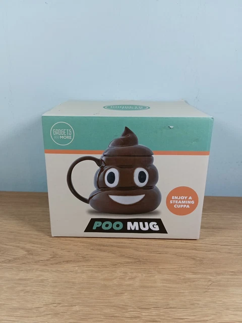 EMOJI POO MUG Poop Emoticon With Lid Tea Coffee Office Funny Secret ...