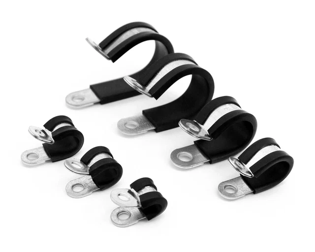 ROHRSCHELLEN SCHLAUCHSCHELLEN LEITUNGSSCHELLEN EPDM Gummi DIN 3016 RSGU verzinkt EUR 4,50 ...