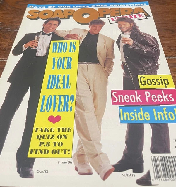 VINTAGE SOAP OPERA Update Magazine 1990 Jack Wagner, Peter Reckell, A ...