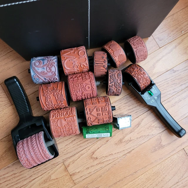 STAMPIN UP STAMPIN Around Rollagraph Stamp Wheels Handles 20 Pc Lot ...