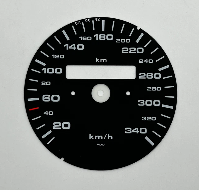 PORSCHE 993 TURBO - Techart - Black Gauge Face Plate Dial Speedometer ...