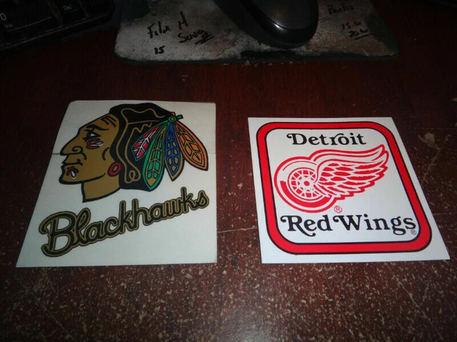 LOT OF 8 nhl official hockey team game stickers Full Color Logo Sports ...