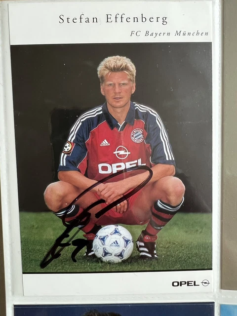 HANDSIGNIERTE DER AUTOGRAMMKARTE von Stefan Effenberg, Fc Bayern EUR 4 ...