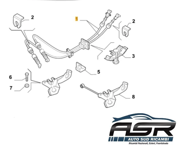 FILI CAVI COMANDO Cambio Fiat Panda (169_) 55234084 EUR 104,20 ...