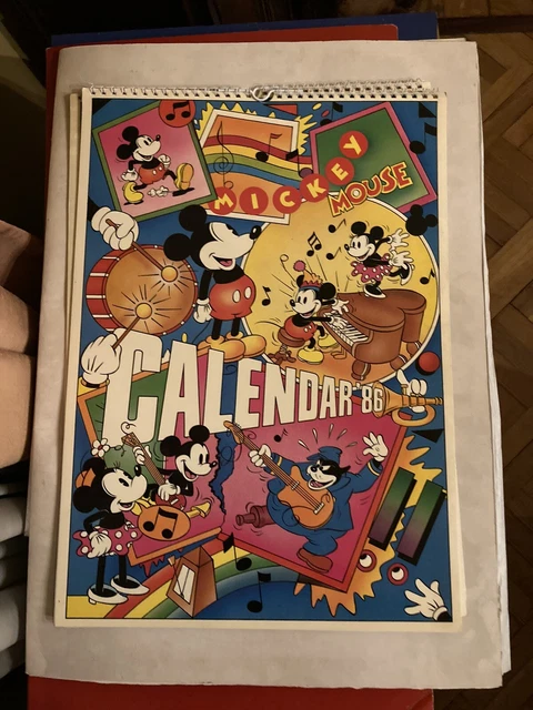 CALENDAR '86 MICKEY MOUSE WALT DISNEY 1986 Calendario EUR 20,00 ...