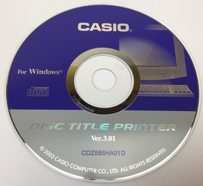 CASIO CW-75 CD/DVD DISC TITLE PRINTER SOFTWARE CD v3.01 FOR WINDOWS (CD ...