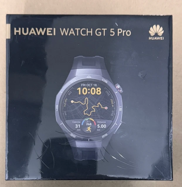 HUAWEI WATCH GT 5 Pro Titanium Alloy 46Mm Smartwatch - Black New Sealed ...
