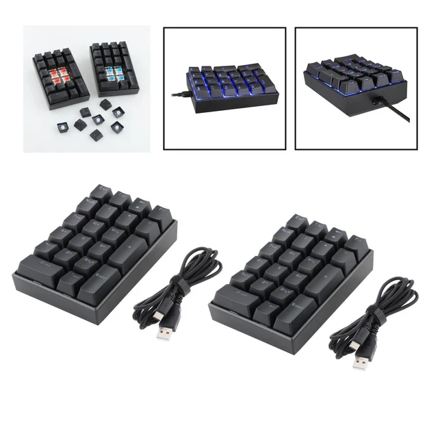 K23 MINI NUMPAD Mechanical Keyboard Numeric Keypad 21-key Blue LED ...