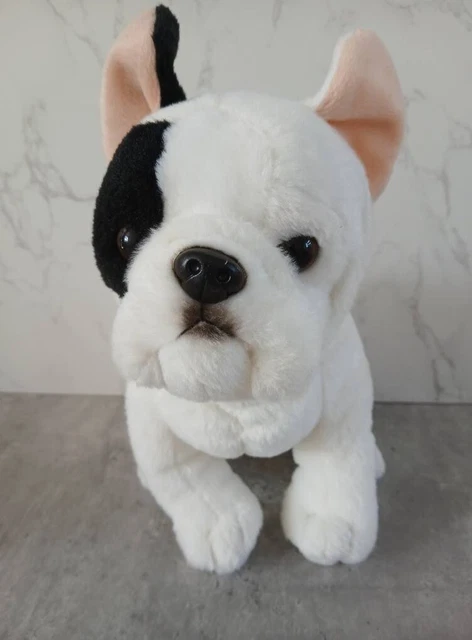 ADOPT A PLUSH - Soft toy Frenchie dog black and white, approx 11 inches ...
