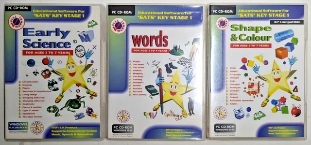 EDUCATIONAL SOFTWARE FOR 'SATS' Key Stage 1 Early Science, Shapes, Words [3 CDs] £7.32 - PicClick UK