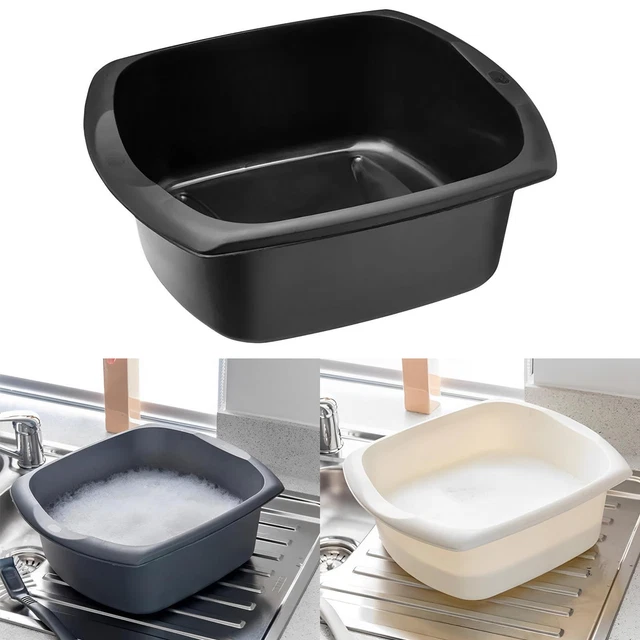 ADDIS 9.5L PLASTIC Washing Up Bowl Rectangular Kitchen Basin Sink Soft ...
