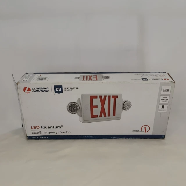 LITHONIA LIGHTING LHQM LED R M6 Quantum Exit Emergency Light Combo ...