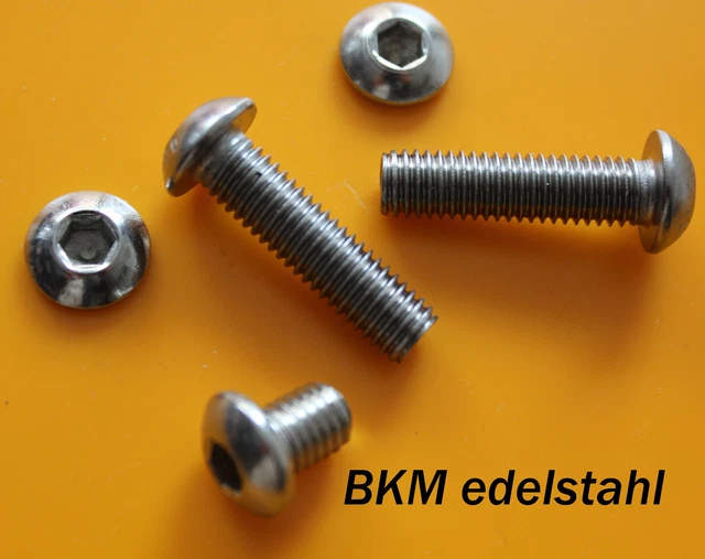 LINSENKOPFSCHRAUBEN M6 ISK Linsenkopf Edelstahl A2 M3 M4 M5 M8 M10 M12 ISO 7380 EUR 2,45 ...