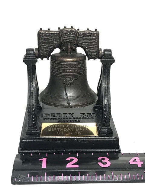 LIBERTY BELL BRONZE DIE Cast Body 3”x3.5”x4”Height PAPERWEIGHT $21.60 ...