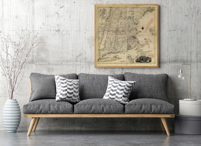 1776 MAP| MAP of the most inhabited part of New England, containing the ...