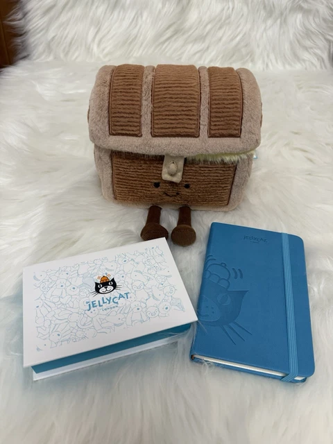JELLYCAT AMUSEABLES TREASURE Chest with Tags + Stationary Set Brand New ...