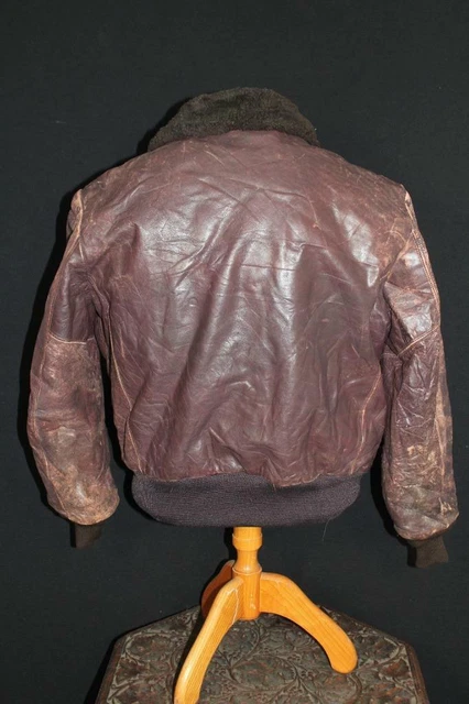 RARE VINTAGE 1950'S Hercules Sheep Lined Heavy Brown Leather Jacket ...