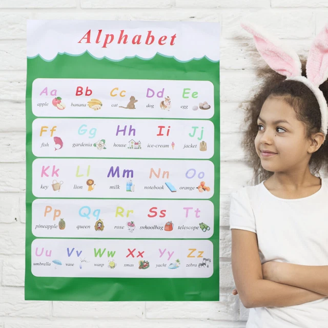 EARLY EDUCATION ENGLISH Alphabet Chart Kids Wall Map Home Nursery £7.06 ...
