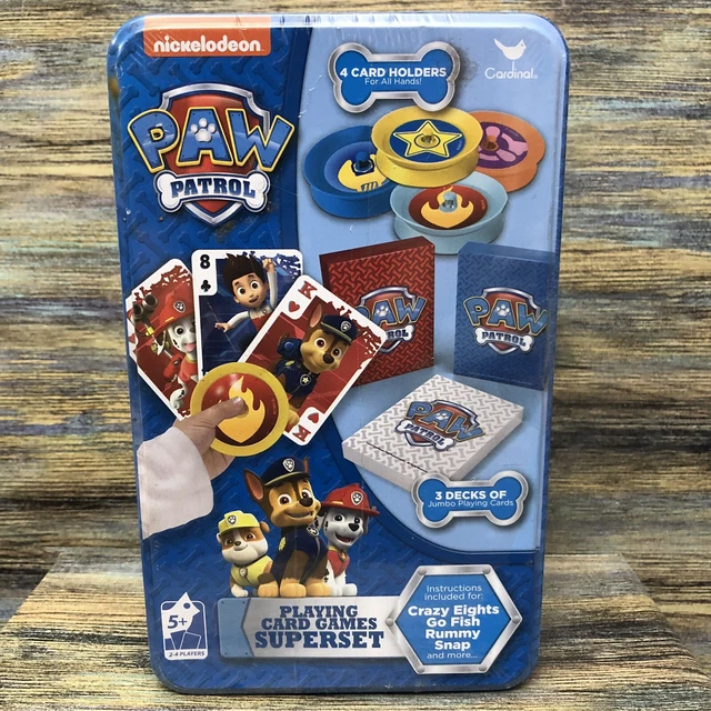 PAW PATROL NICKELODEON Jumbo Playing Card Game Superset Crazy Eight Go ...