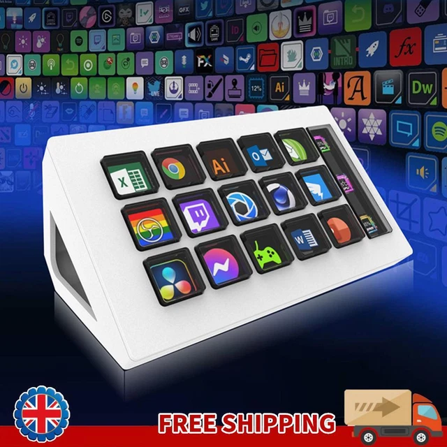 FOR STREAMDECK CONTROLLER Visual Keyboard 15 LCD Macro Keys for Win/MacOS Gifts £55.31 - PicClick UK