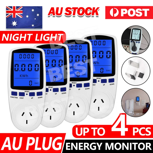 240V POWER WATT Meter Energy Monitor Consumption Electricity Usage ...