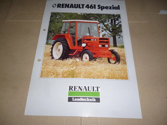 RENAULT 461 SPEZIAL Traktor Prospekt 2 Seiten deutsch gelocht EUR 4,50 ...