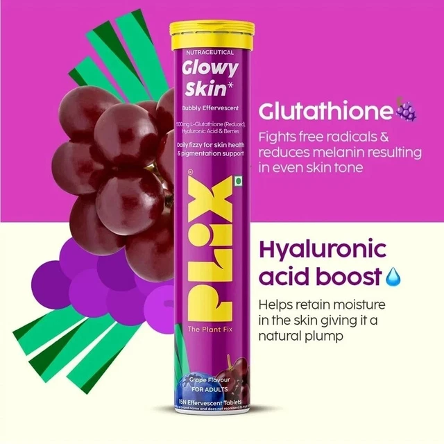 PLIX - THE PLANT FIX Glutathione 15 Tablets With Vitamin C Pack Of 4 ...