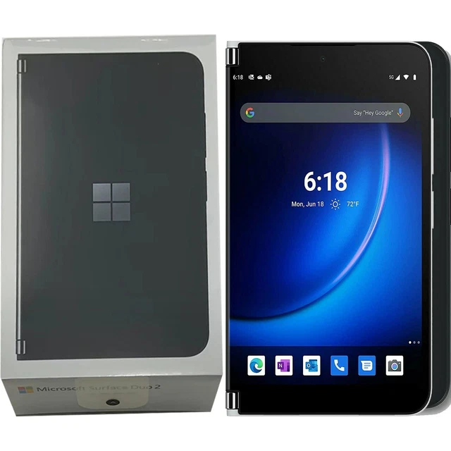 MICROSOFT SURFACE DUO 2 5G Obsidian 128GB + 8GB Dual-SIM Unlocked ...