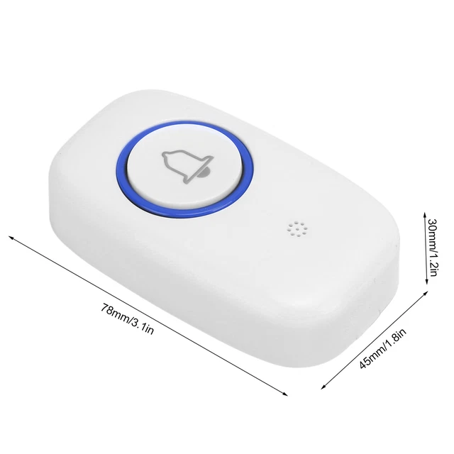 433MHZ WIRELESS DOOR Bell Electronic Remote Control Emergency Alarm For ...