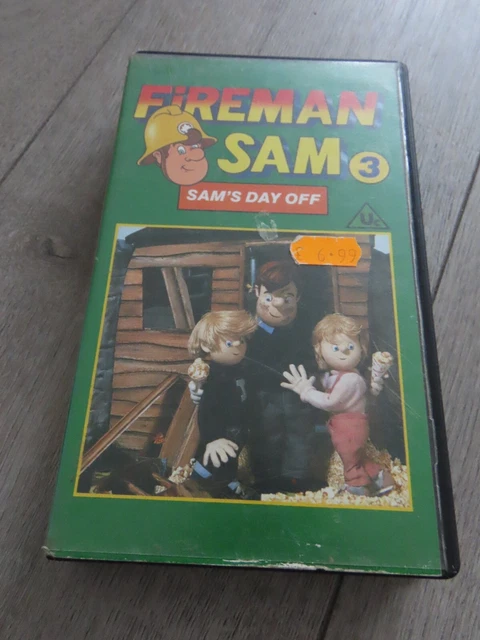 FIREMAN SAM 3: Sam's Day Off [VHS] Video Old Style case, Coloured Tab £ ...