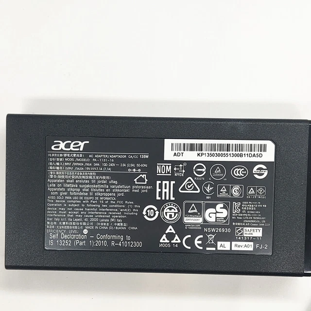 GENUINE ACER AC Adapter Laptop Power Charger For Acer Aspire VX5-591G ...