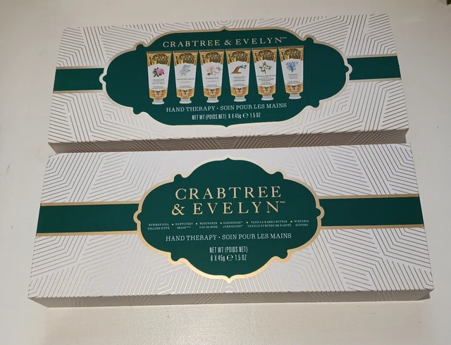 CRABTREE & EVELYN Hand Therapy Gift Set 6x45g Hand Cream brand new ...
