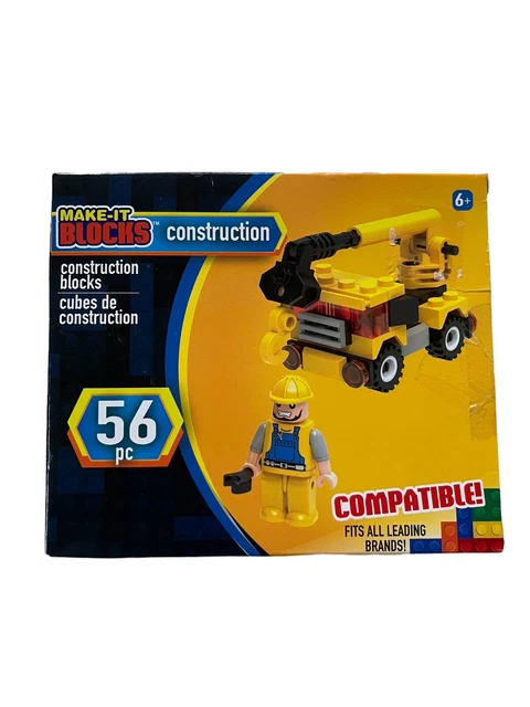 MAKE IT BLOCKS Construction Blocks 56 pc. NEW BAGS SEALED - Open Box $9 ...