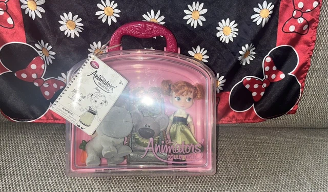 DISNEY ANIMATORS COLLECTION Elsa/Anna/ Frozen Mini Doll Playset Carry ...