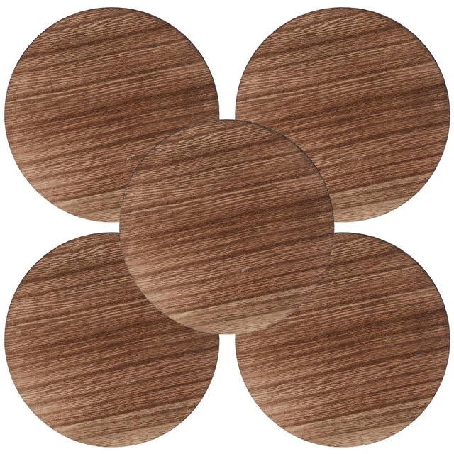 5 PCS ROUND Wood Display Boards Natural Slices Unfinished Circles for ...