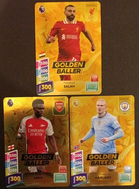 PANINI ADRENALYN XL Plus 2025 Salah Saka Haaland Golden Baller Bundle ...